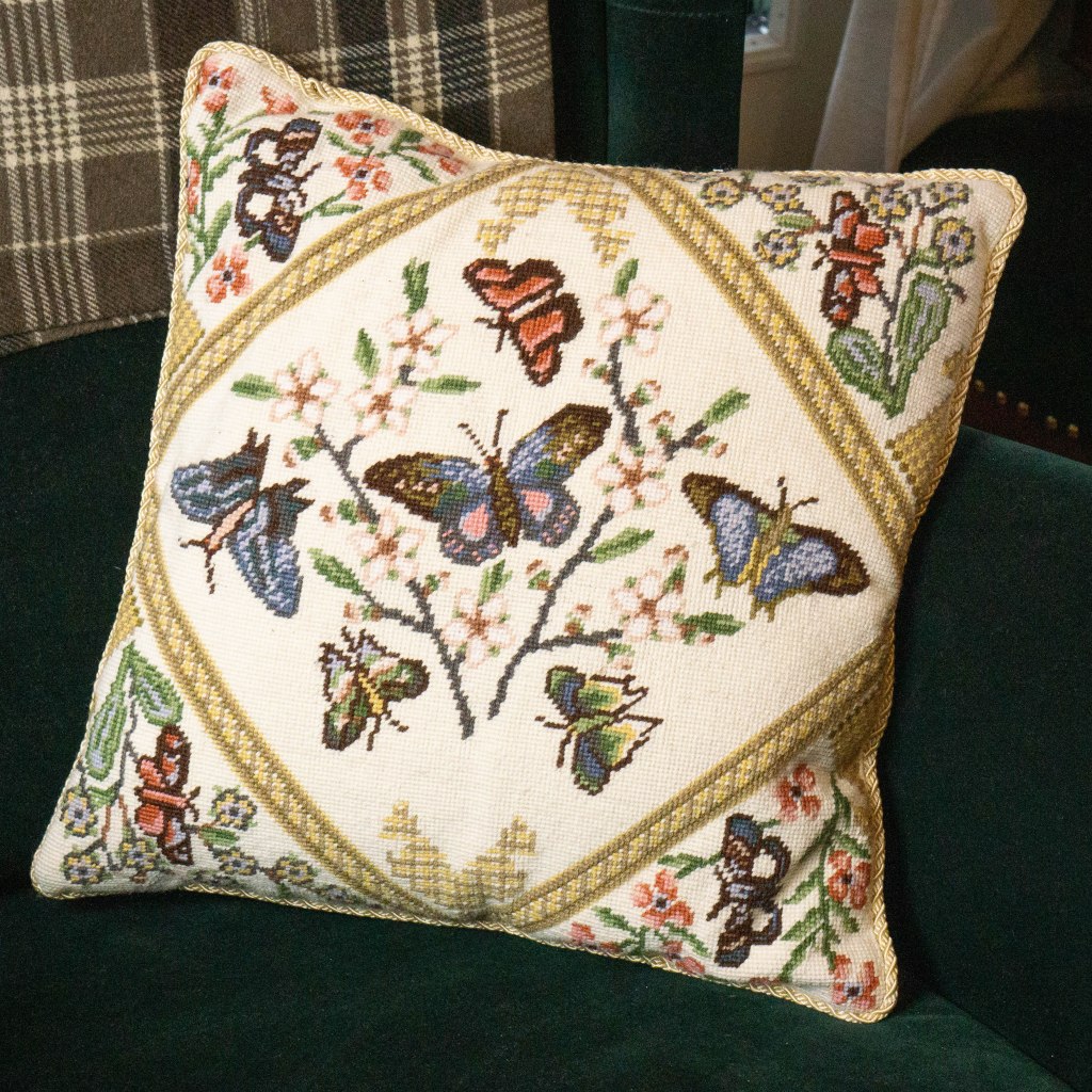 I made a needlepoint pillow